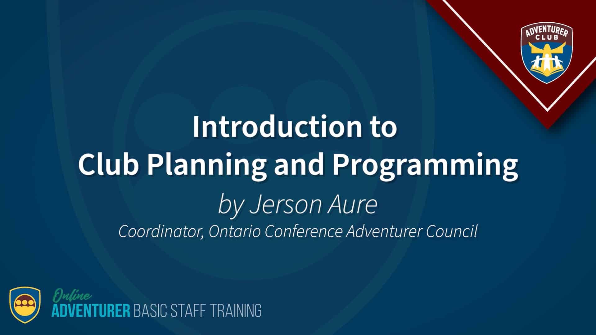 Training – Ontario Adventurers